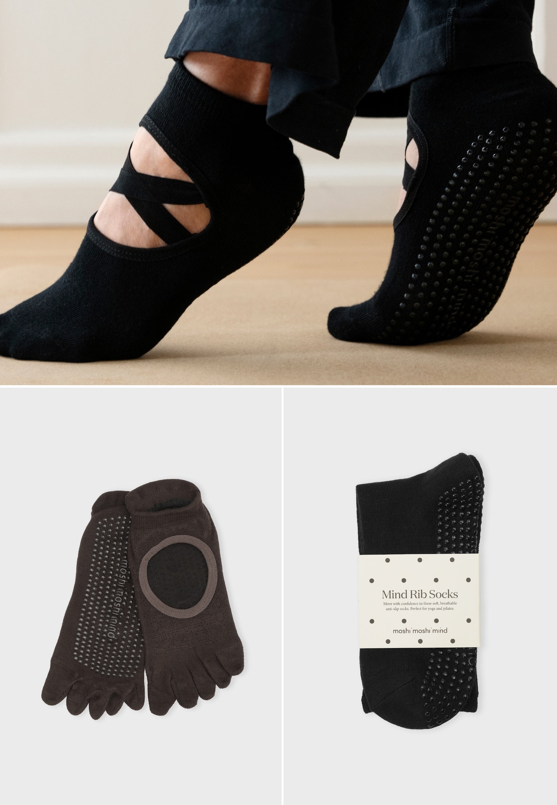 anti slip socks kit | køb skridsikre sokker til træning | moshi moshi mind